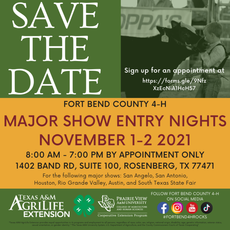 Validation & Major Show | Fort Bend 4-H