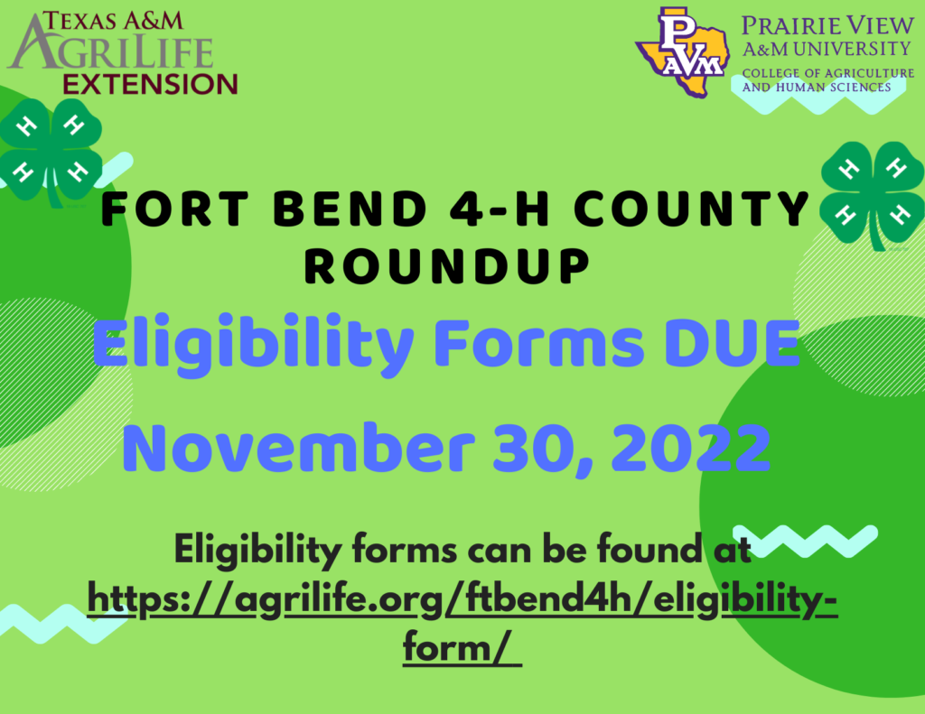 Eligibility Forms DUE