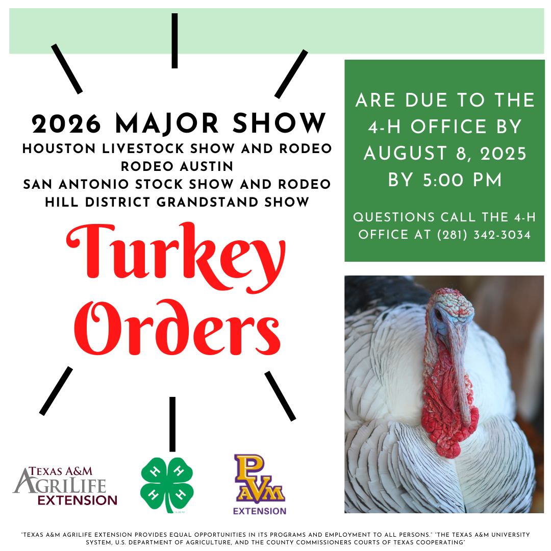 Turkey Orders for 2026 Spring Major Shows (HLSR/SASSR/RA/HDGS) - Fort ...