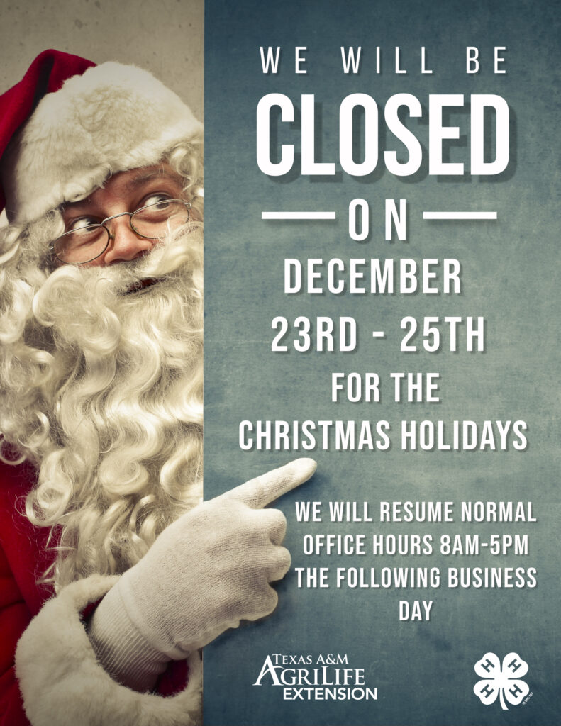 CHRISTMAS HOLIDAY – OFFICE CLOSED