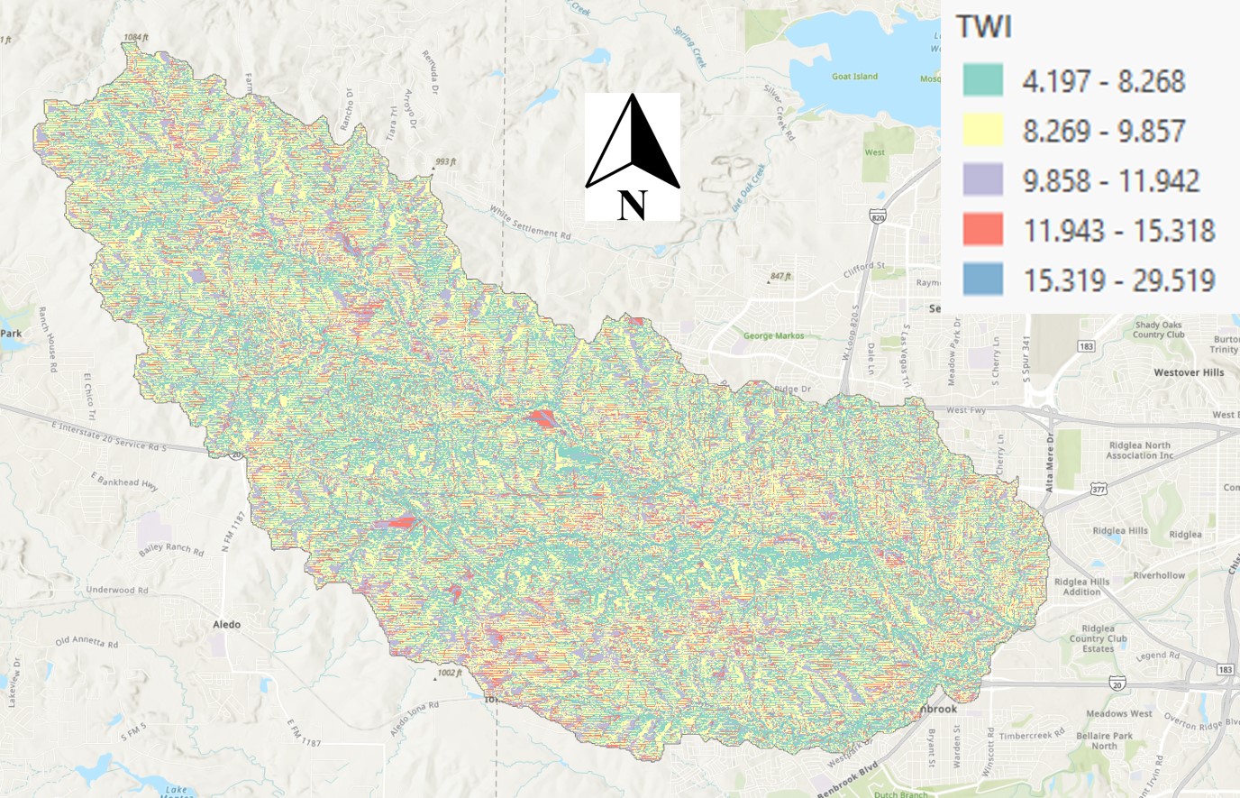 TSI stacking maps | Texas A&M AgriLife Ecological Engineering Program