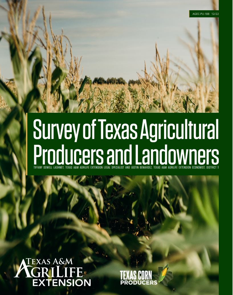 Survey of Texas Agricultural Producers and Landowners Results - Texas ...